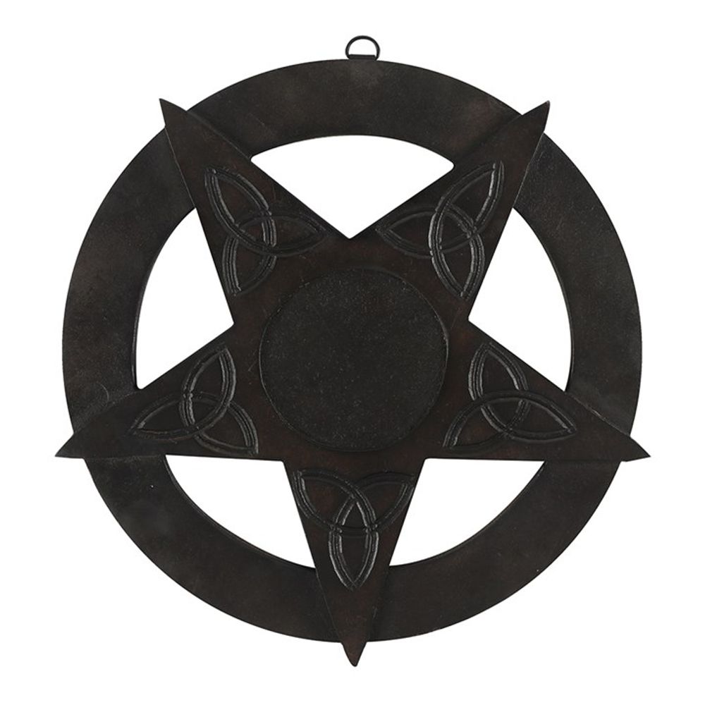 12 Inch Black Wood Pentagram – Witchy Craft Design